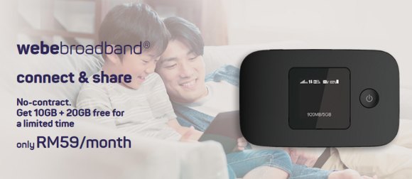 webe broadband is now offering a 4G LTE MiFi modem without contract - SoyaCincau